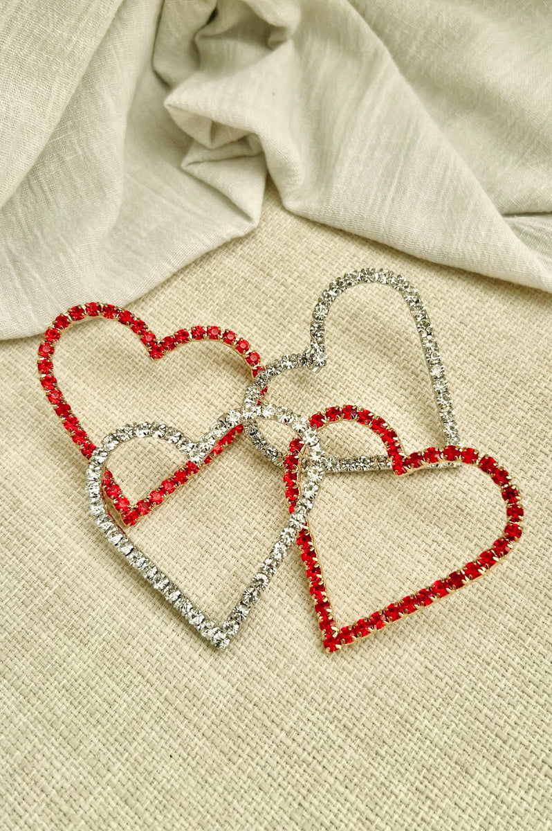 Diamond Heart Earrings – Uptown Gal LA